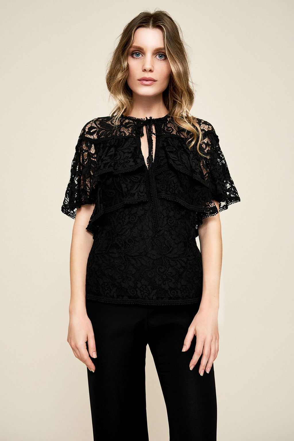 Simone Lace Top – Tadashi Shoji Official Online Boutique