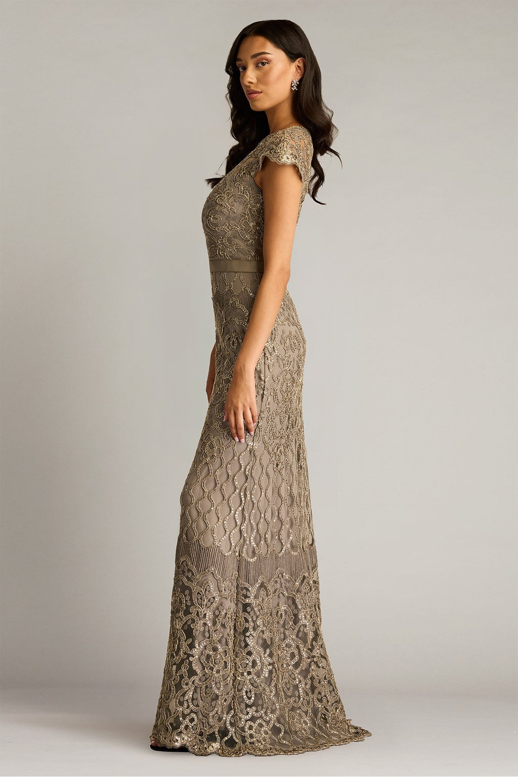 Miranda Sequin Embroidered Gown – Tadashi Shoji Official Online Boutique
