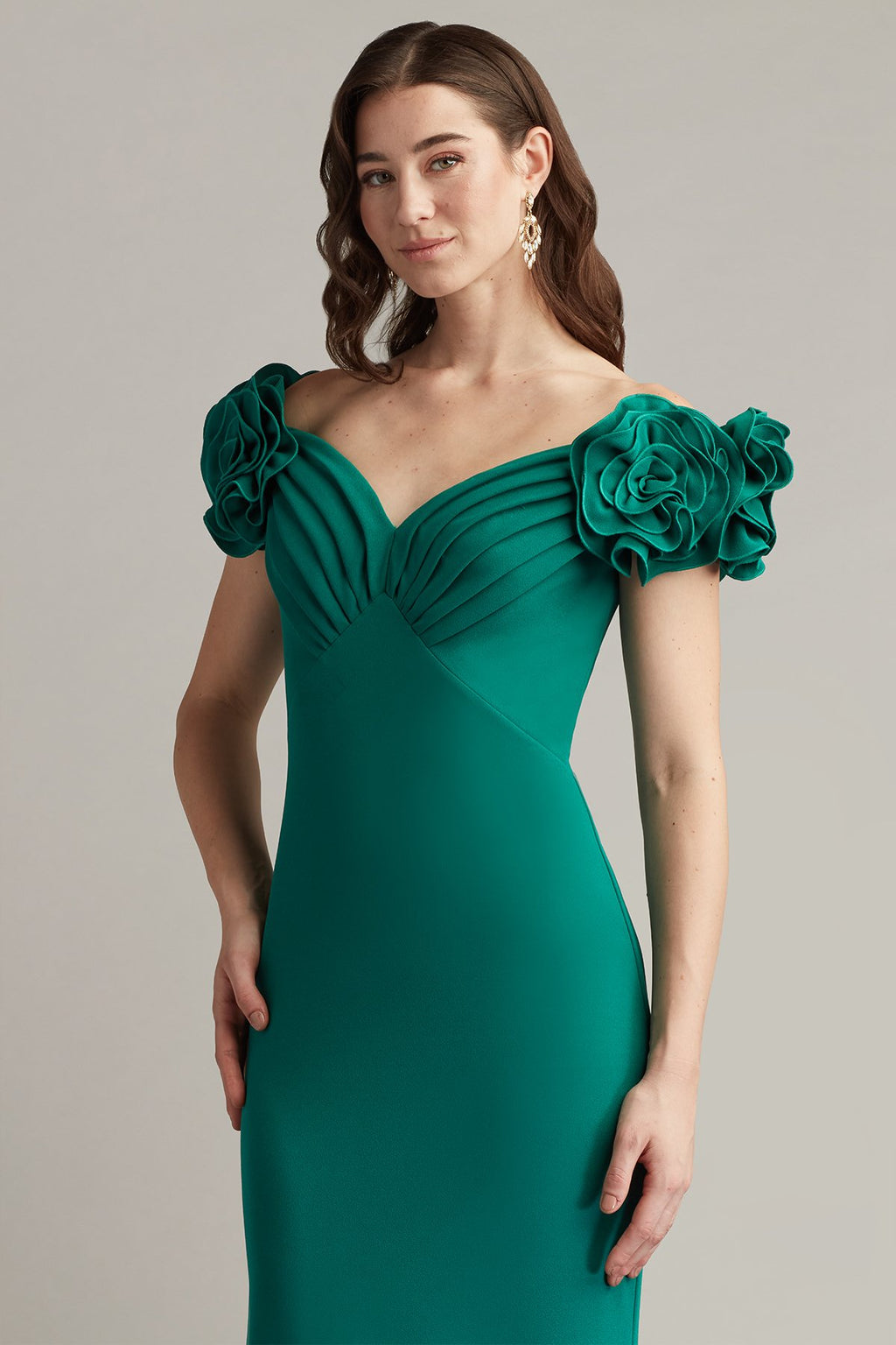 Avenne Rosette-Embellished Gown – Tadashi Shoji Official Online Boutique