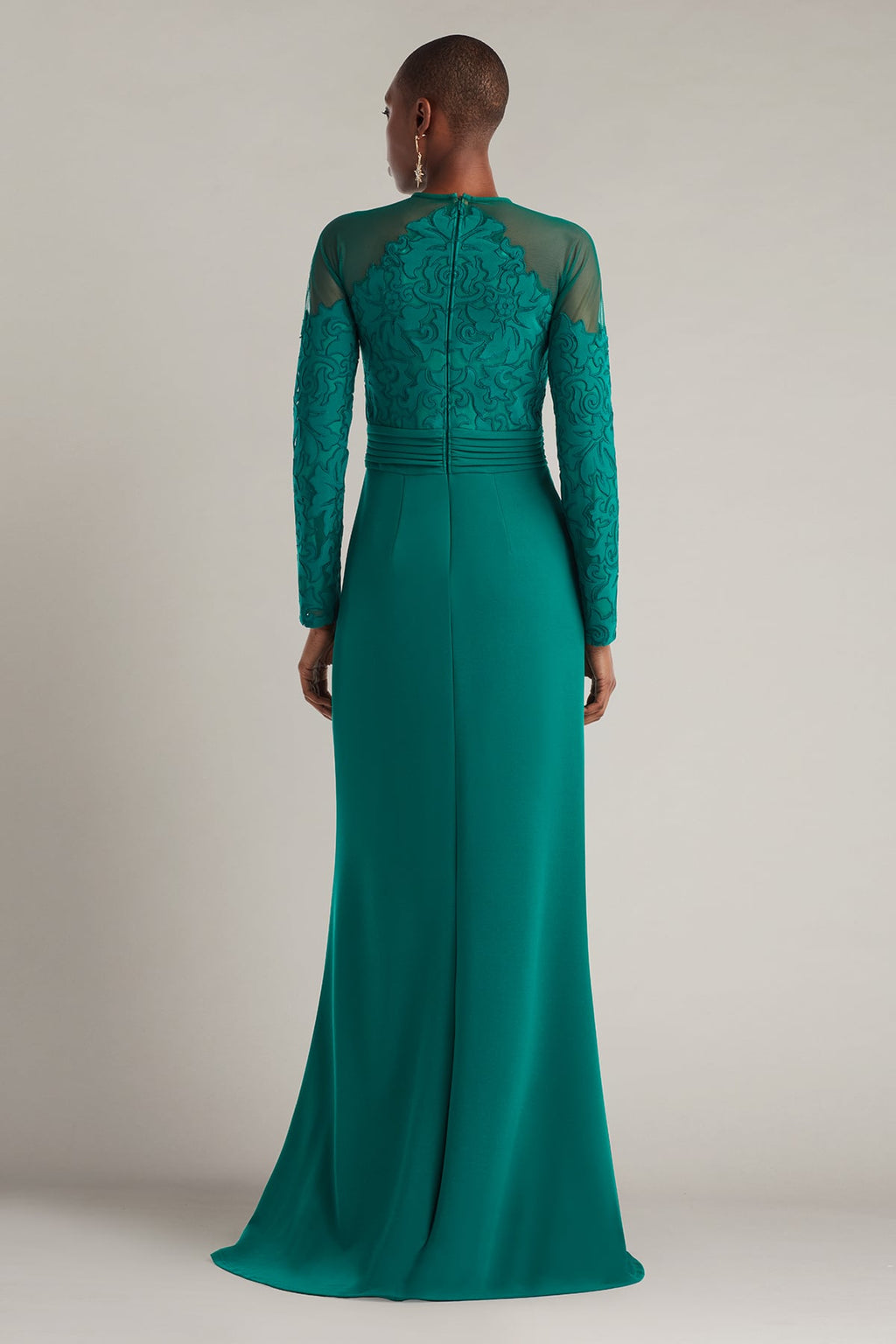 Sinclair Embroidered Crepe Gown – Tadashi Shoji Official Online Boutique